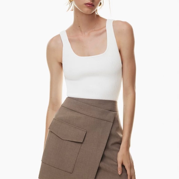 Aritzia | Tops | Aritzia Sculpt Knit Square Neck Tank | Poshmark